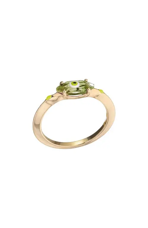 Bea Bongiasca Big Eye Gemstone Ring - Light Green