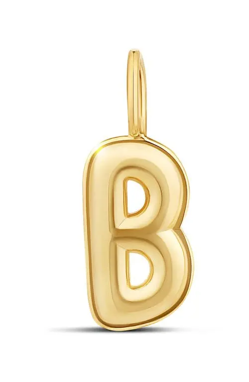 SHYMI Bubble Letter Initial Charm Necklace - Gold