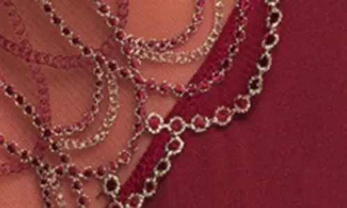 ROMA CONFIDENTIAL Beaded Plunge-neck Teddy