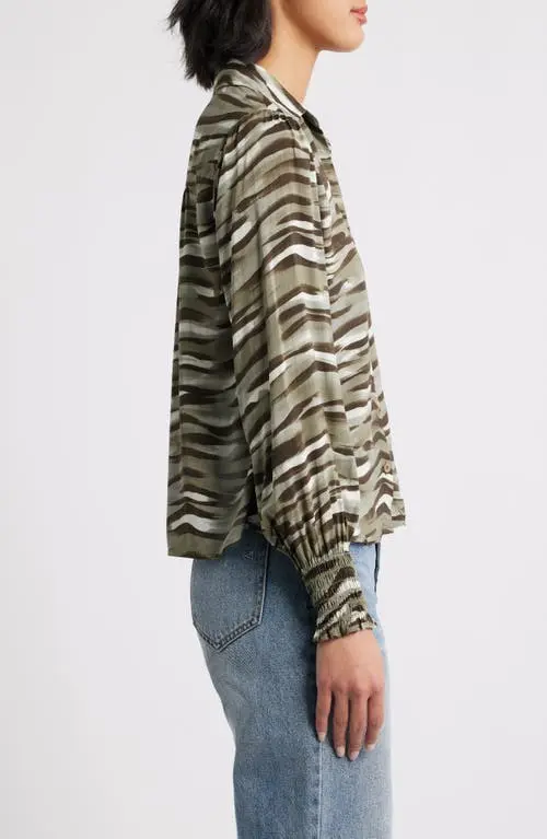 CLOTH & STONE Zebra Print Shirt