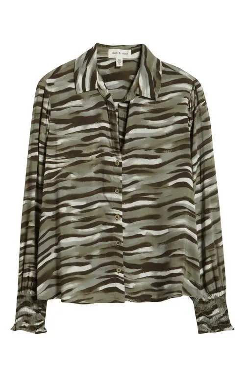 CLOTH & STONE Zebra Print Shirt