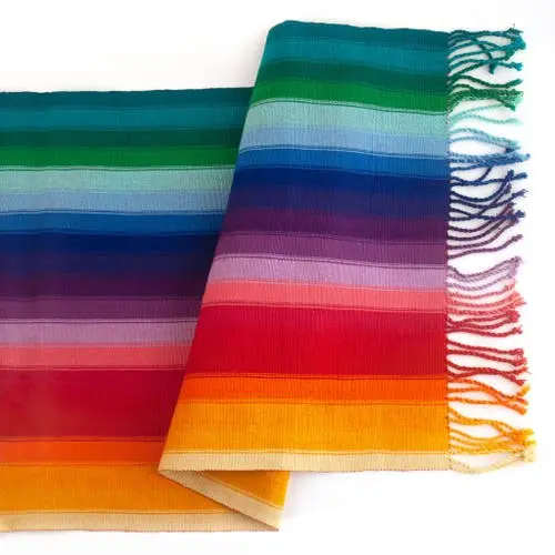MAYAN HANDS Rainbow Table Runner