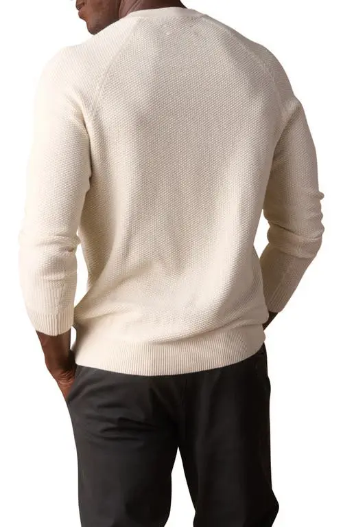 THE NORMAL BRAND Textured Cotton Blend Henley Sweater