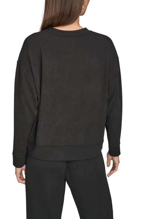 Donna Karan New York Crewneck Drop Shoulder Sweatshirt