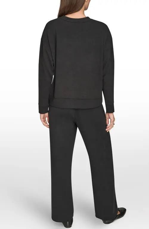 Donna Karan New York Crewneck Drop Shoulder Sweatshirt