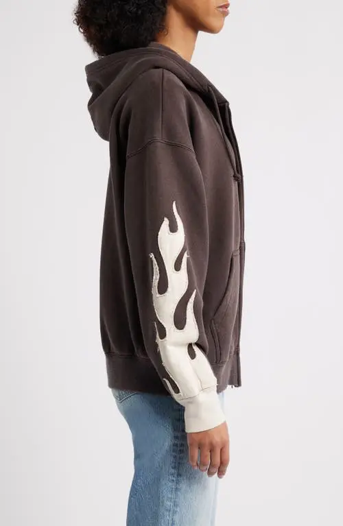 PACSUN Flame Zip-up Hoodie