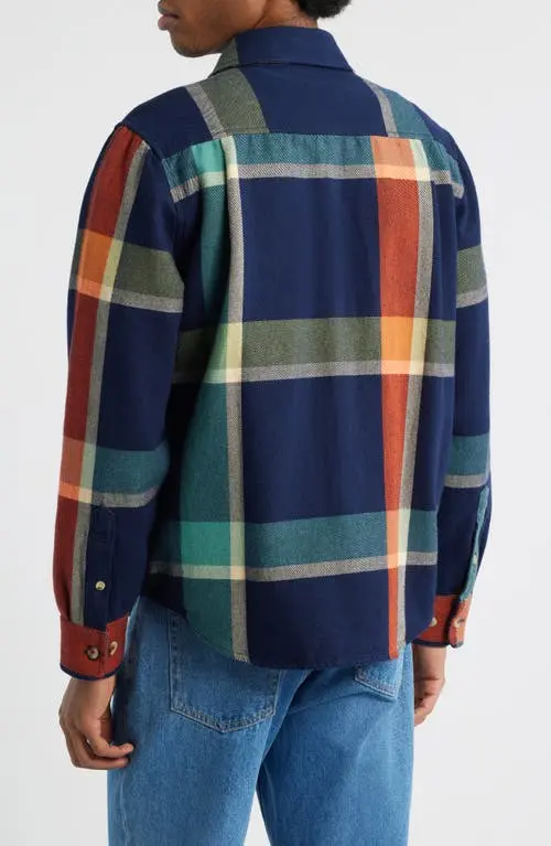 DARK SEAS Mojave Plaid Cotton Flannel Button-up Shirt