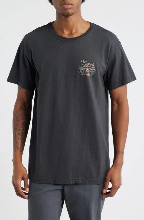 DARK SEAS Lagoon Cotton Graphic T-shirt - Dusty Black