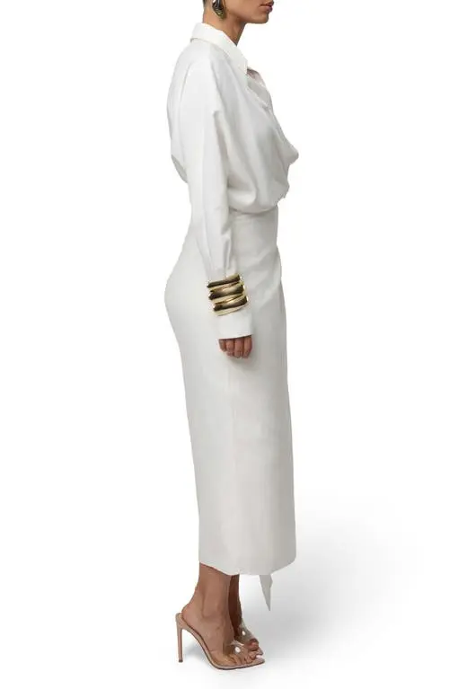 JLUXLABEL Skyline Long Sleeve Wrap Dress