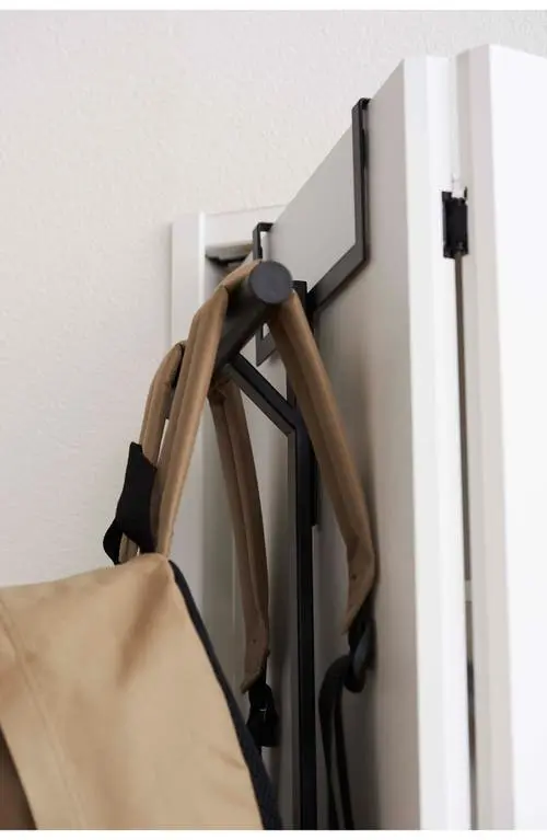 YAMAZAKI Over The Door Backpack Hanger - Black