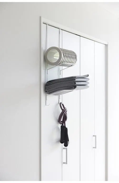 YAMAZAKI Fitness Equipment Storage Hanger - White