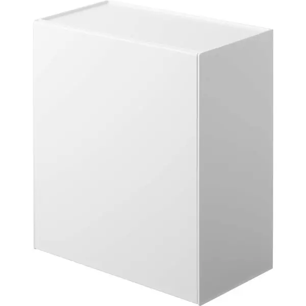 YAMAZAKI Wall Mounted Storage & Trash Bin - White