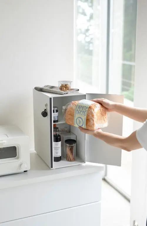 YAMAZAKI Vertical Bread Box - White