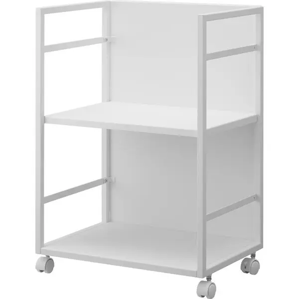 YAMAZAKI Two Tier Hideaway Storage Cart - White