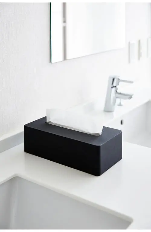 YAMAZAKI Tissue Box Case - Black