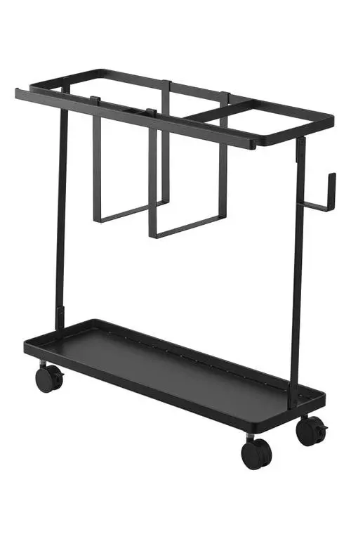 YAMAZAKI Fitness Equipment Storage Cart - Black