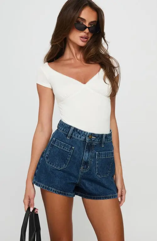 Princess Polly High-waisted Denim Shorts