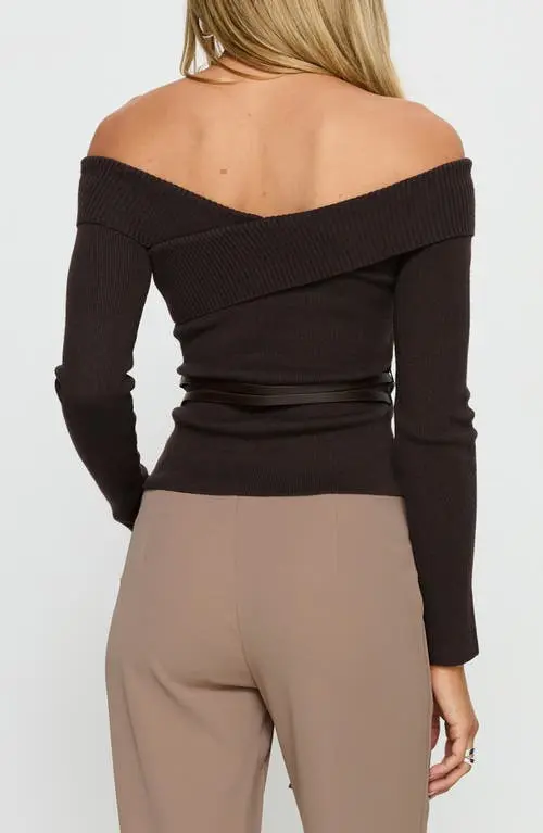 Princess Polly Ellenore Double Belt Off-the-shoulder Top