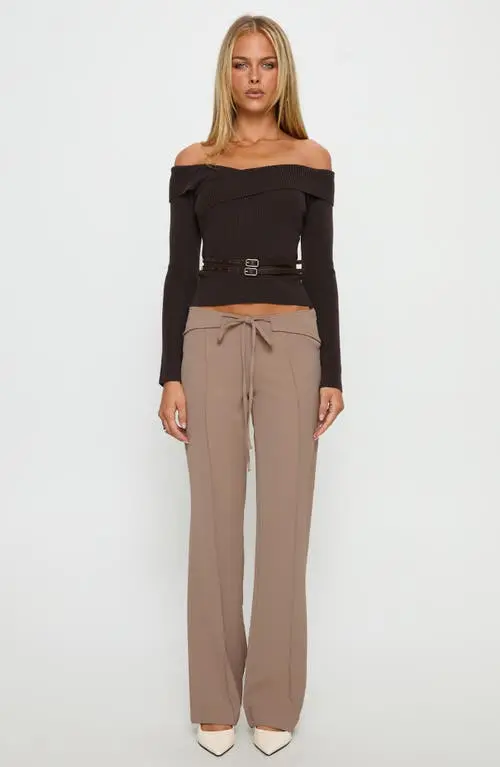 Princess Polly Ellenore Double Belt Off-the-shoulder Top