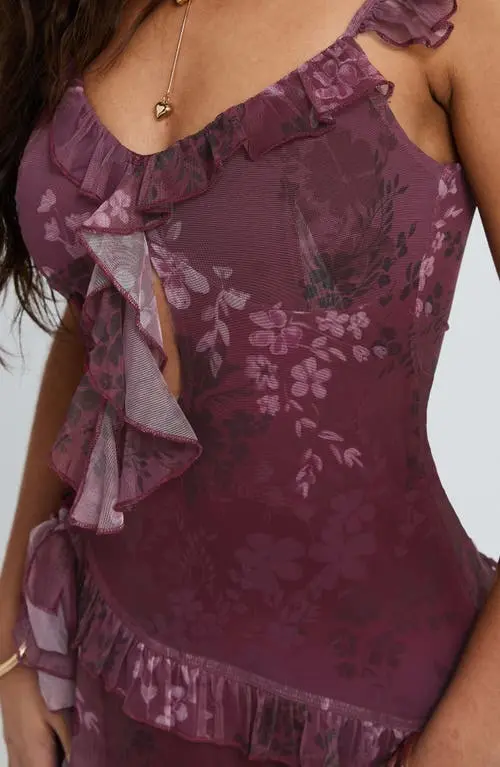 Princess Polly Ballad Floral Ruffle Cocktail Minidress