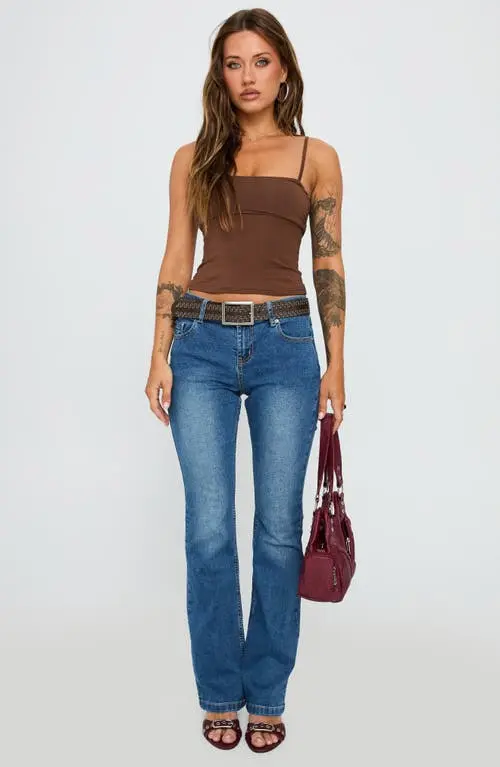 Princess Polly Race My Mind Crop Camisole - Chocolate