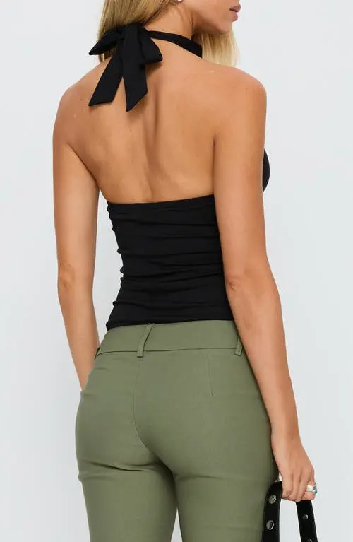 Princess Polly Merril Halter Top - Black