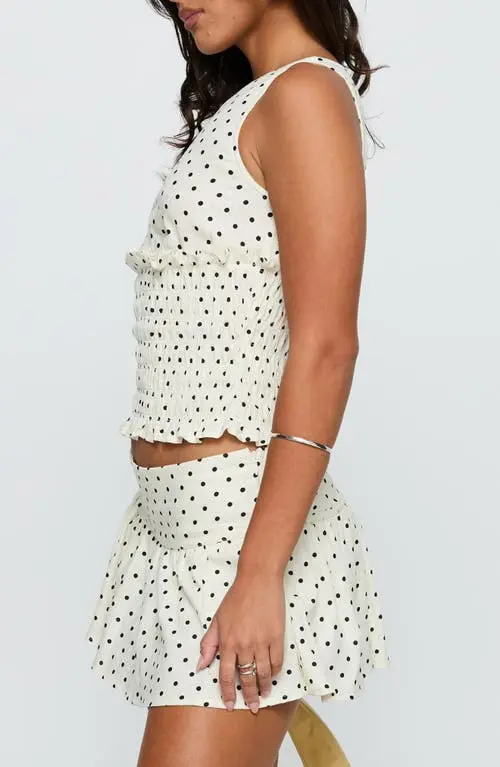 Princess Polly Roxee Polka Dot Smocked Tank