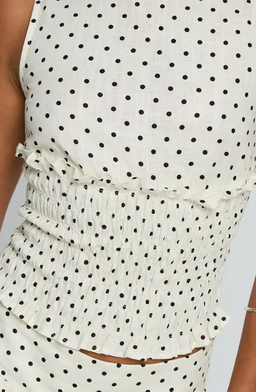 Princess Polly Roxee Polka Dot Smocked Tank