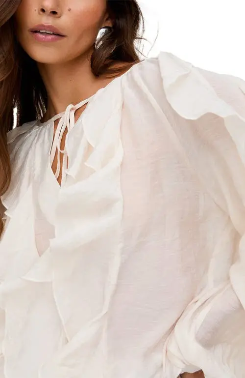 LILY AND LIONEL All Over Ruffle Blouse - Natural