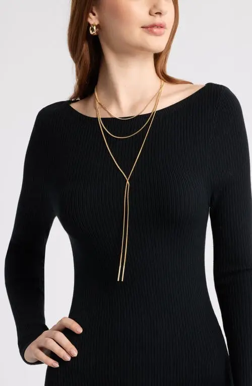 Nordstrom Snake Chain Layered Y-necklace - Gold