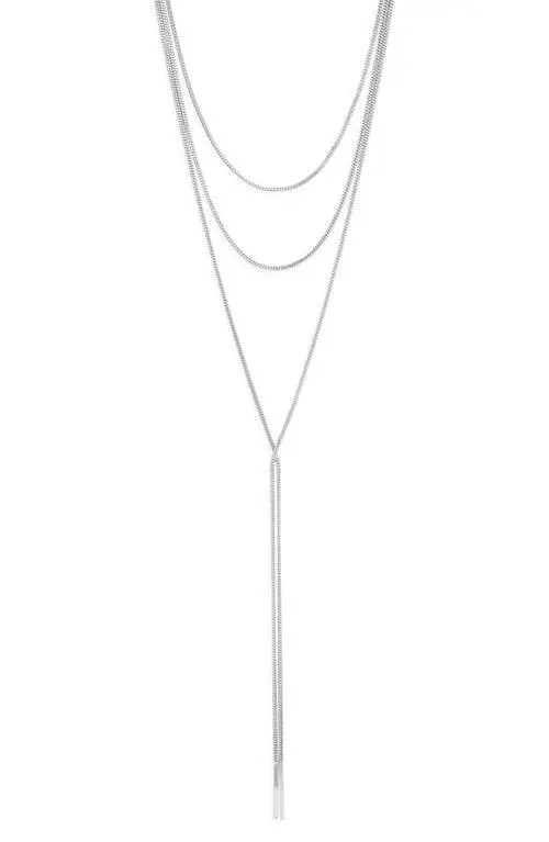 Nordstrom Snake Chain Layered Y-necklace - Silver