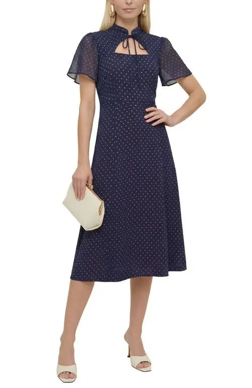 LILY AND LIONEL Primrose Midi Dress - Navy