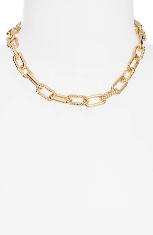 Nordstrom Textured Chain Link Necklace - Gold