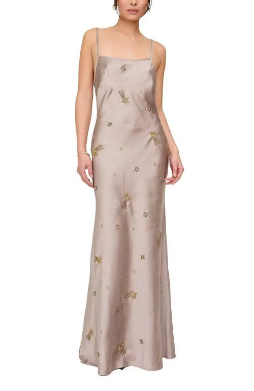 LILY AND LIONEL Starburst Embellished Maxi Dress