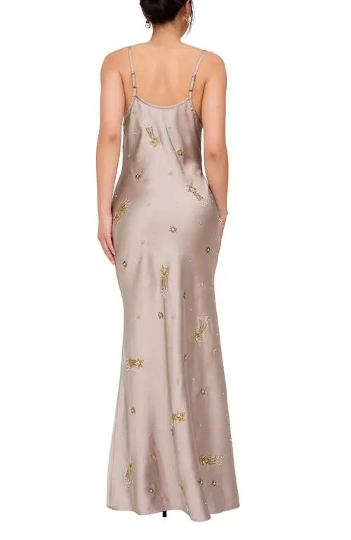 LILY AND LIONEL Starburst Embellished Maxi Dress