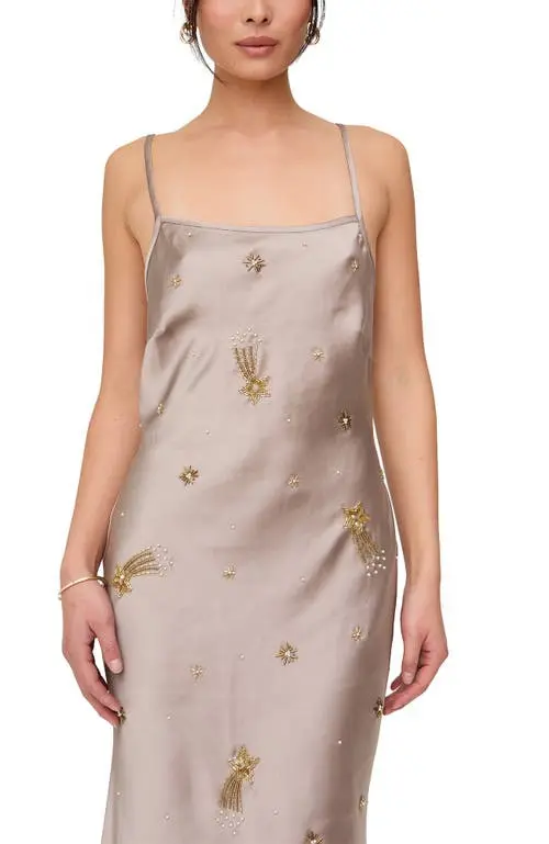LILY AND LIONEL Starburst Embellished Maxi Dress