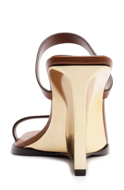 AREZZO Alex Wedge Slide Sandal - Warm Caramel