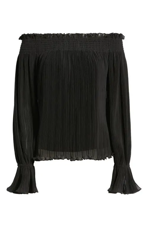 Kobi Halperin Elizabeth Plissé Off-the-shoulder Top