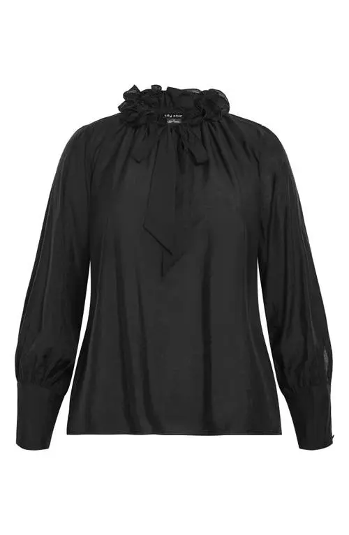 City Chic Tie Neck Top