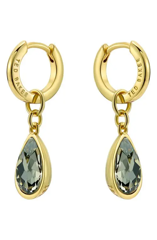Ted Baker London Divine Crystal Drop Huggie Hoop Earrings