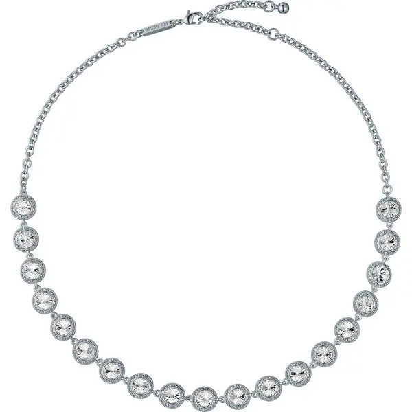 Ted Baker London Solanna Solitaire Crystal Necklace - Silver Tone/clear Crystal
