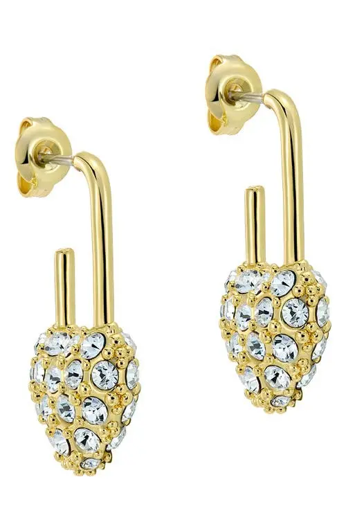 Ted Baker London Payton Crystal Padlock Drop Earrings - Gold Tone/clear Crystal