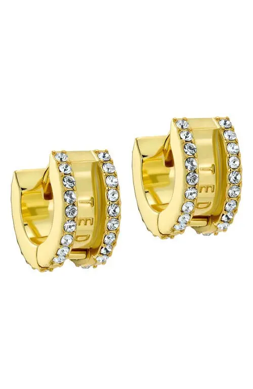 Ted Baker London Rosie Crystal Hoop Earrings - Gold Tone/clear Crystal