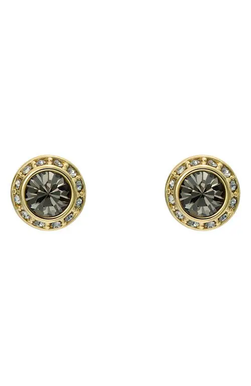Ted Baker London Soletia Solitaire Crystal Stud Earrings - Gold Tone/black Crystal