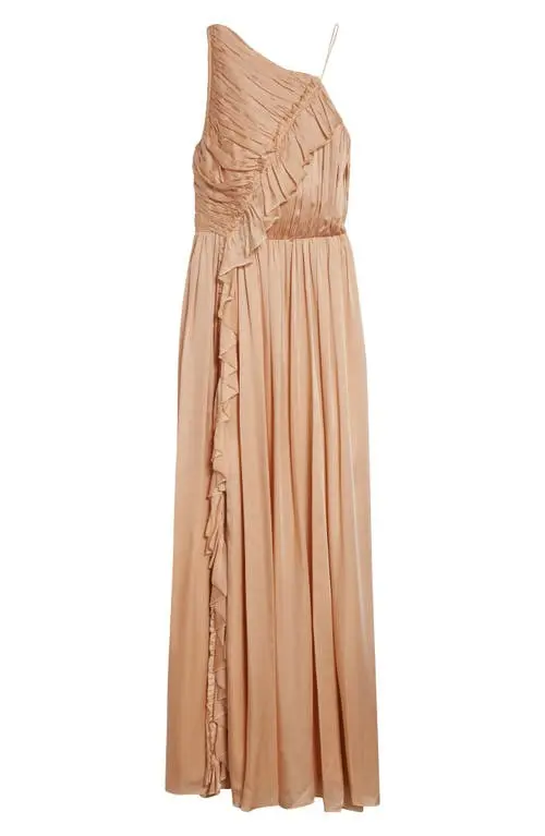 Ulla Johnson Aisha One-shoulder Pleated Maxi Dress - Sand