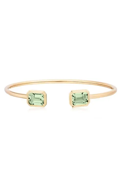 Goshwara Manhattan Round Flex Cuff - Translucent Green