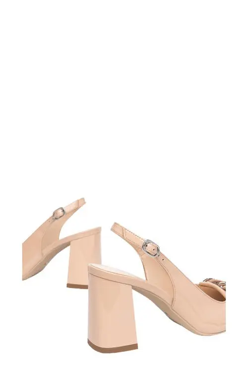 NEROGIARDINI Chain Detail Slingback Block Heel Pumps