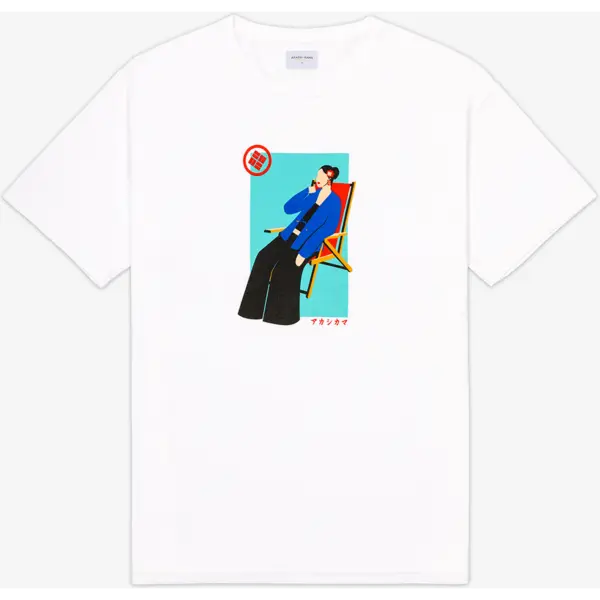 AKASHI-KAMA Riviera Oversize Tee - White
