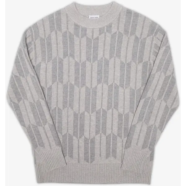 AKASHI-KAMA Arrow Pattern Crewneck Sweater