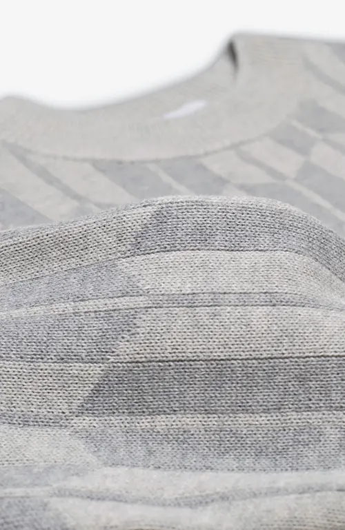 AKASHI-KAMA Arrow Pattern Crewneck Sweater